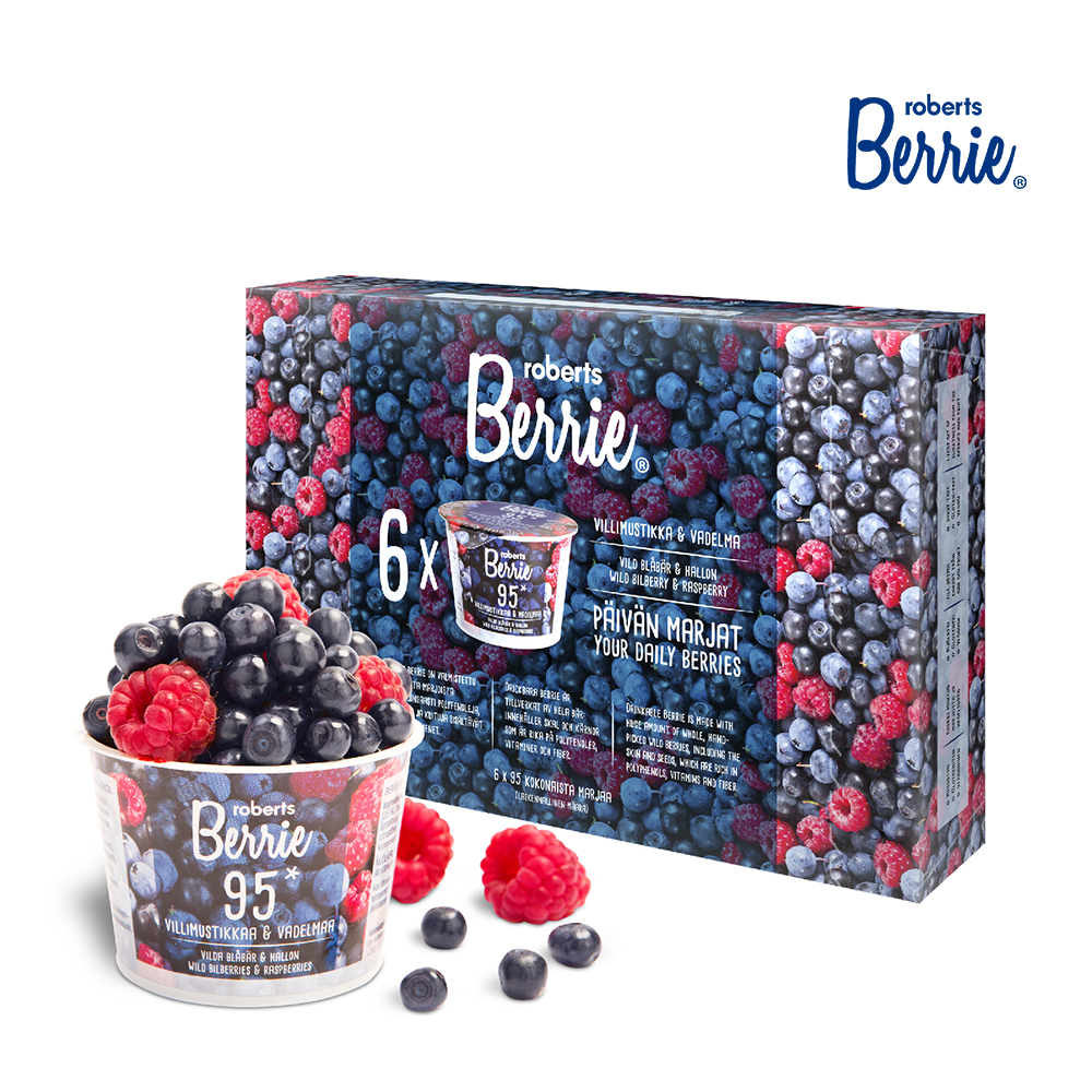 로버츠베리에 과채주스 빌베리&라즈베리 1박스(100ml x 6팩)