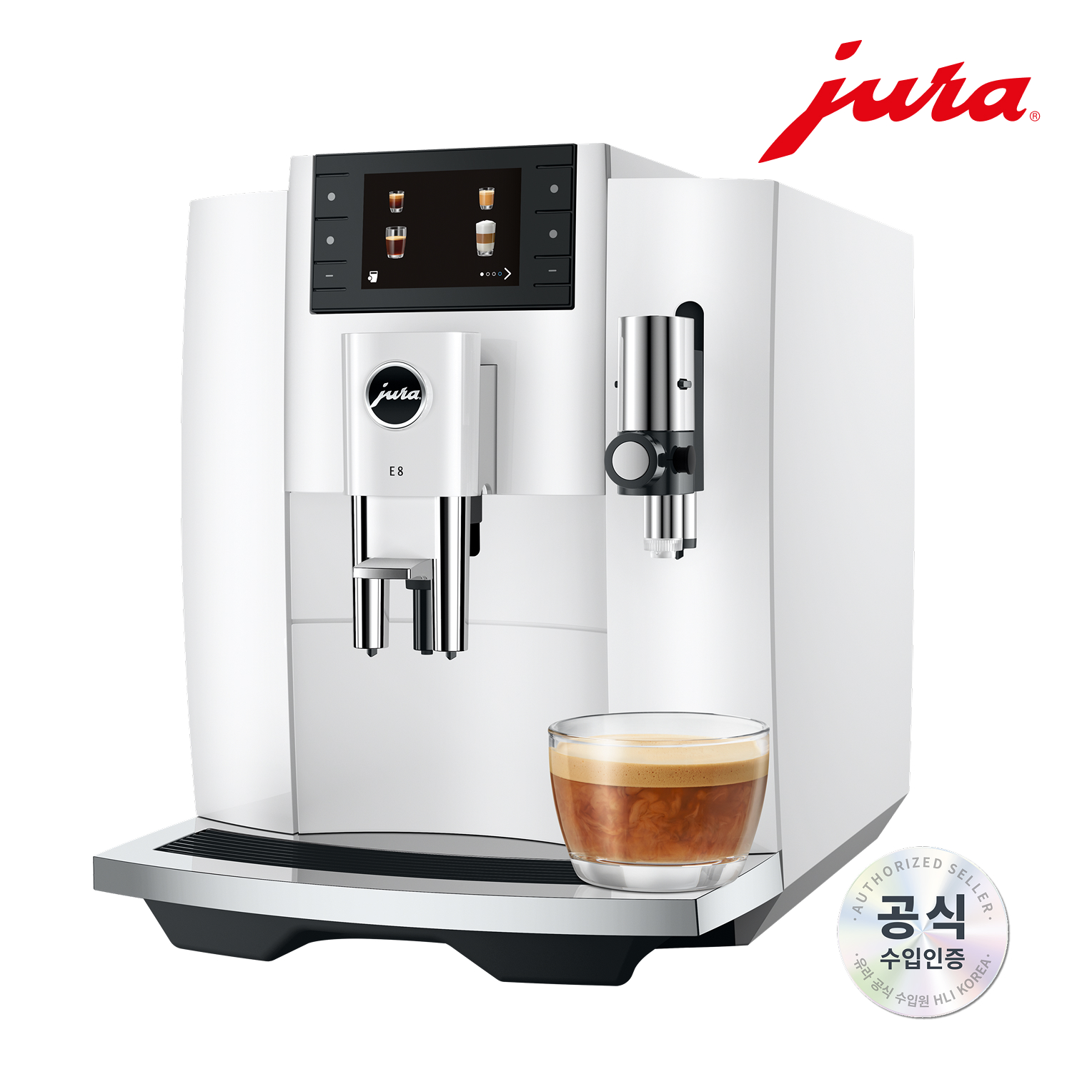 유라 커피머신 | 유라 전자동 커피머신 E8 G3 Piano White | 갤러리아몰