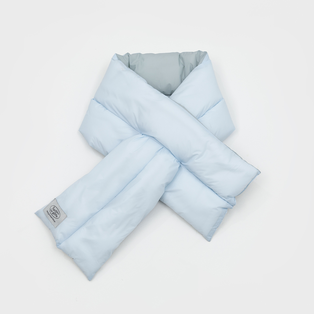 JINI PADDING MUFFLER BLUE GRAY