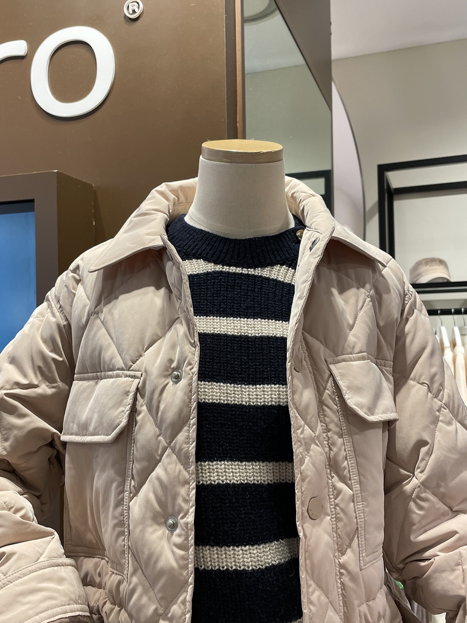 [21F/W]다이아 퀼팅 4포켓 셔츠형 다운점퍼(SH4JPF314)