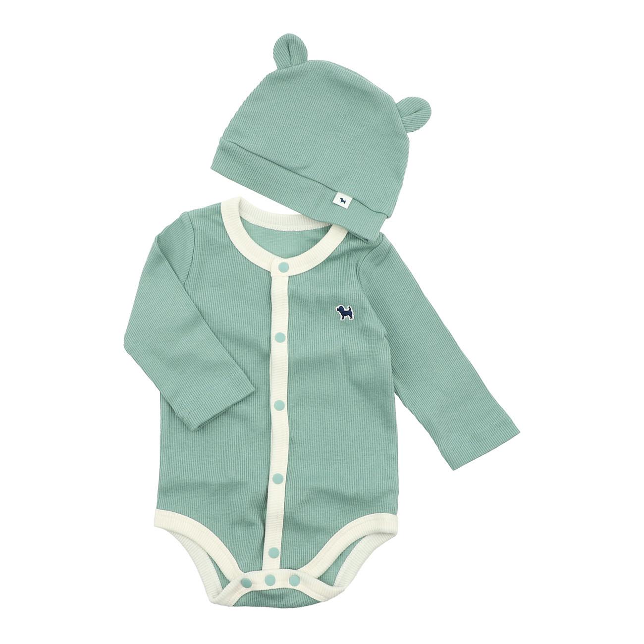 (임신축하,출산,백일,예쁜옷)GN)모달컬러배내바디수트SET+컬러골지양말