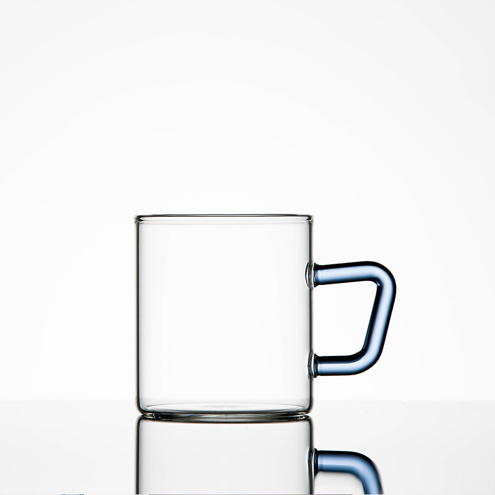 내열유리 컬러머그S 블루 190ml