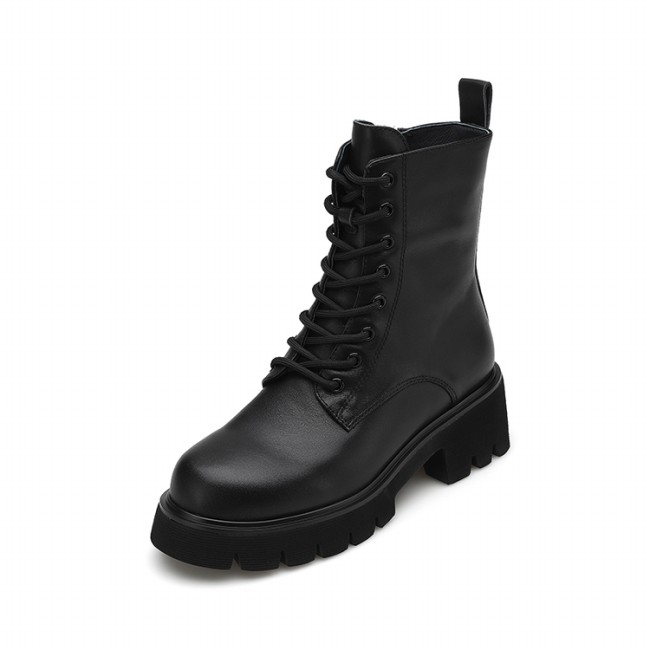 [미소페] 여성 소가죽 워커 앵클 부츠 (5CM) 012446020 C-2B