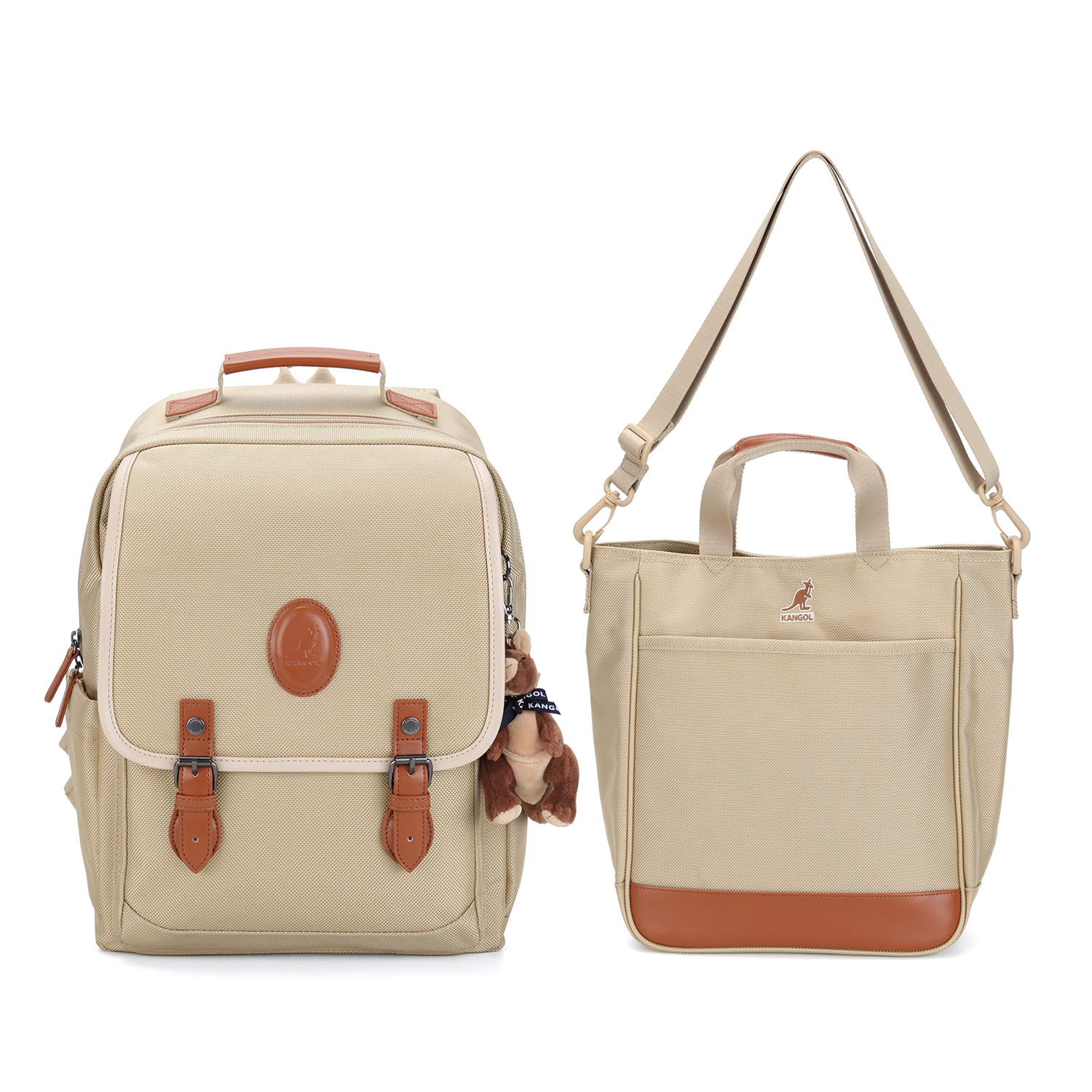 APEBNP00020LBSET 클래식 제이드 백팩 PE 0002 라이트 베이지 세트