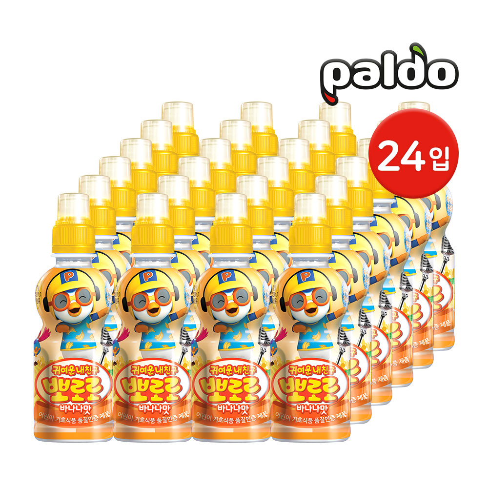 팔도 뽀로로 음료수 바나나맛 235ml 24입
