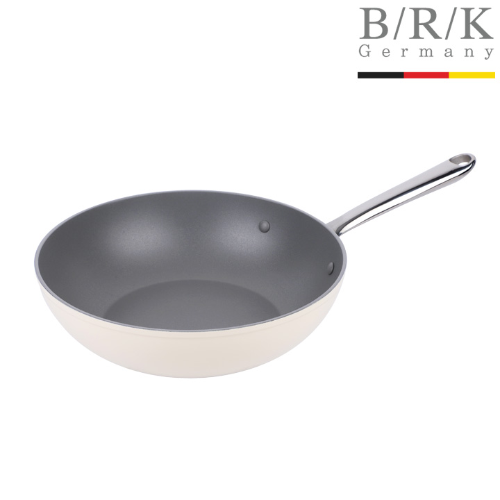 [BRK] 에볼루션 풀 인덕션 WOK/궁중팬 28cm (밀크)