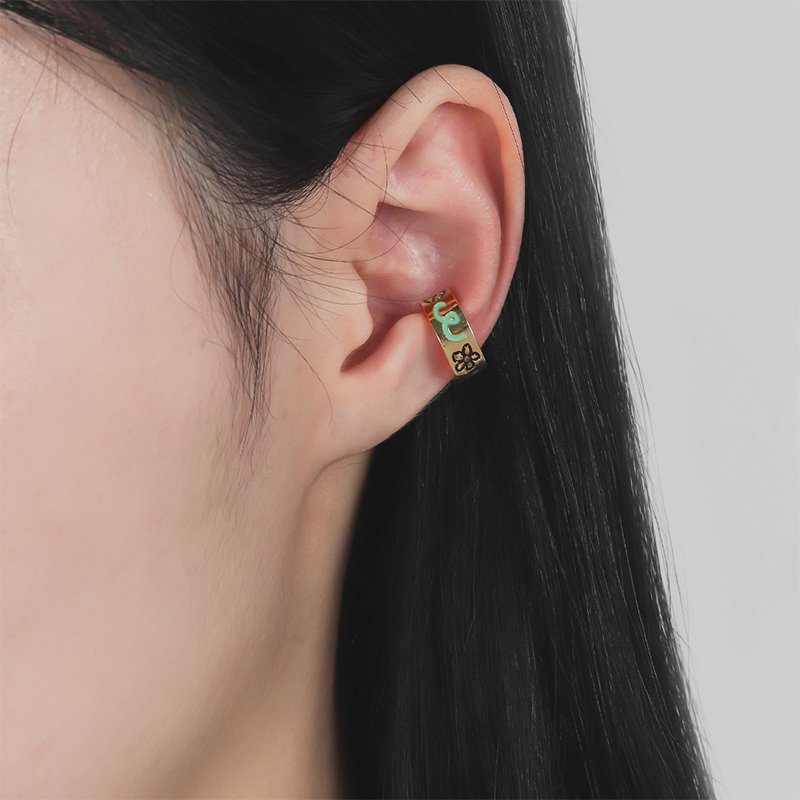 DOODLE EARCUFF(5mm) SILVER925(18K GOLD PLATED)