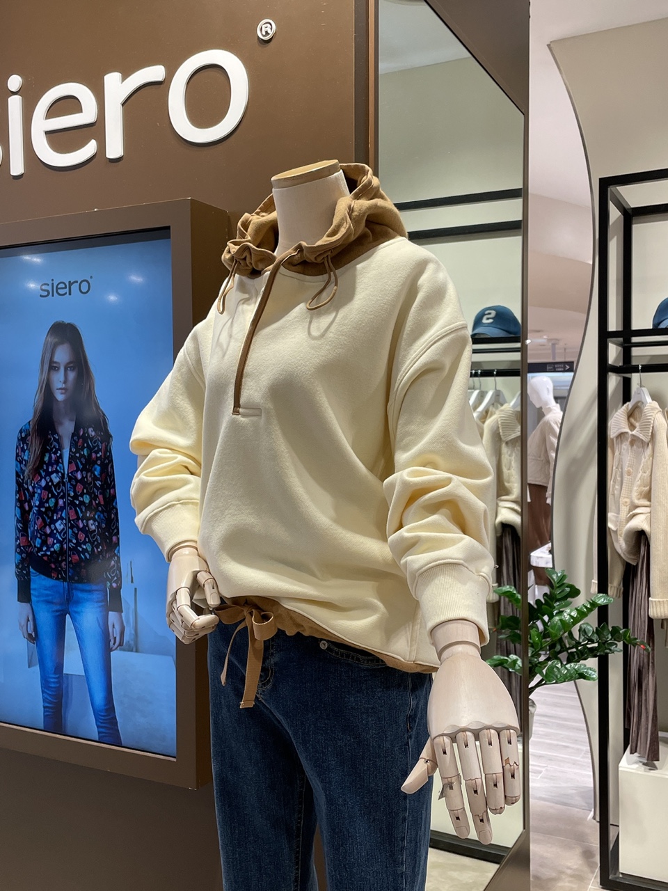 [21F/W]후드 톤 배색 반단작 티셔츠(SH4THF586)