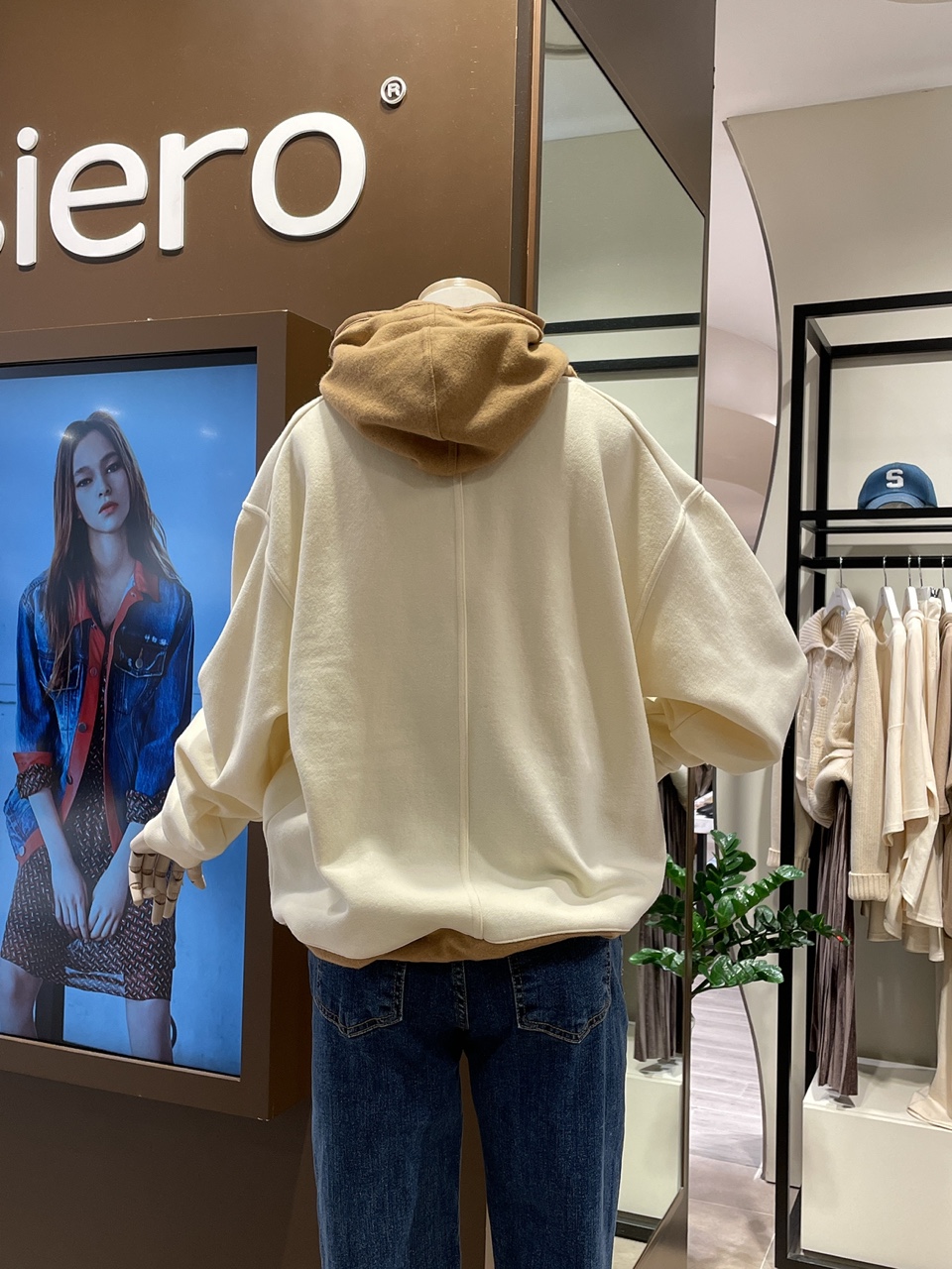 [21F/W]후드 톤 배색 반단작 티셔츠(SH4THF586)