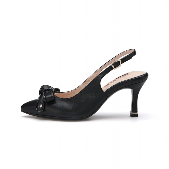 [미소페] 여성 리본 슬링백힐 (7CM) 012412013 C-2B