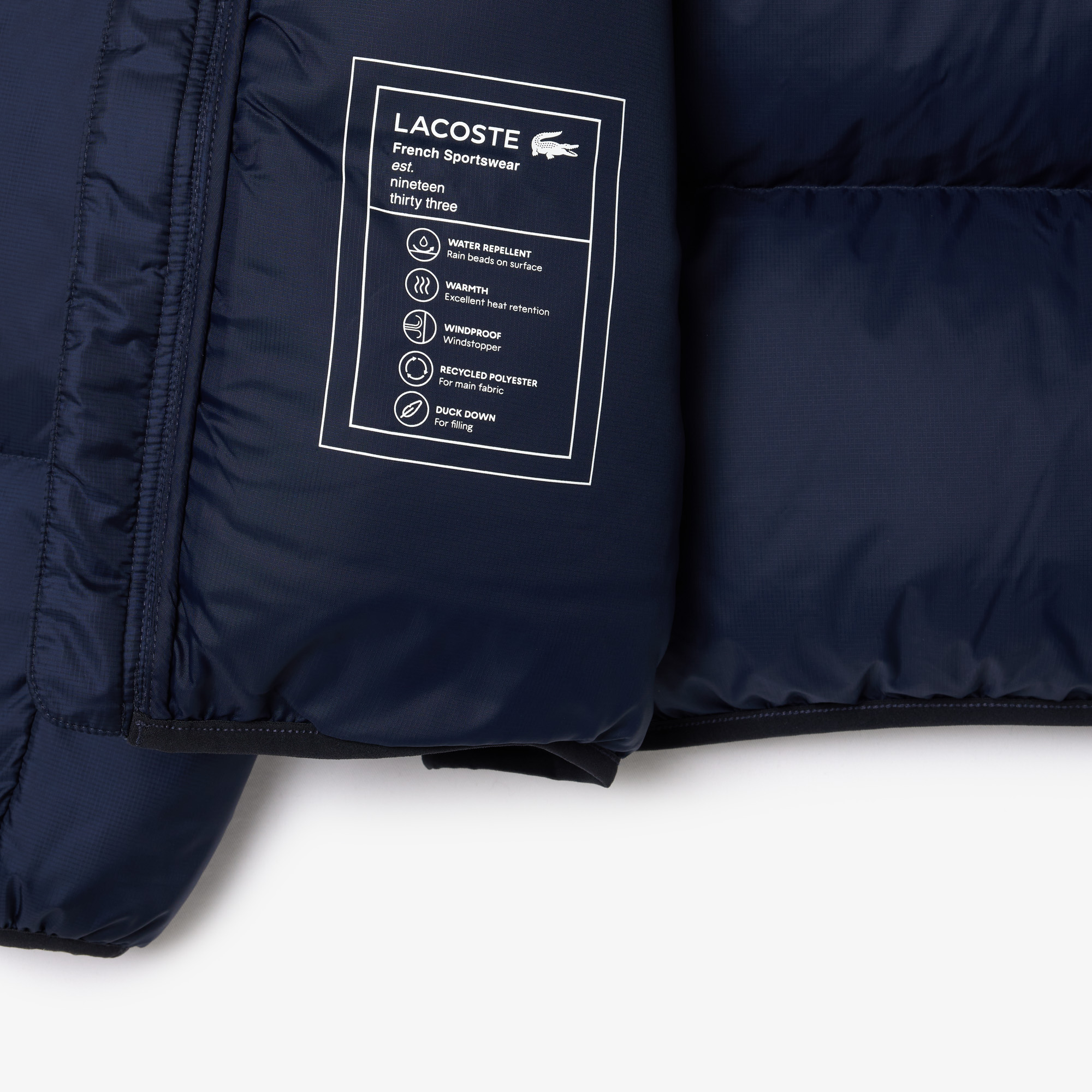 라코스테 남성 후드 다운 푸퍼 BH7841-54N 166