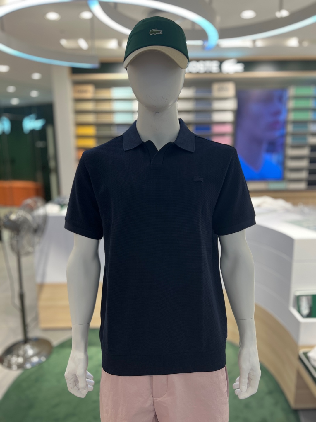 라코스테 남성 허니콤 오픈카라 폴로 티셔츠 PH479E-54N HDE