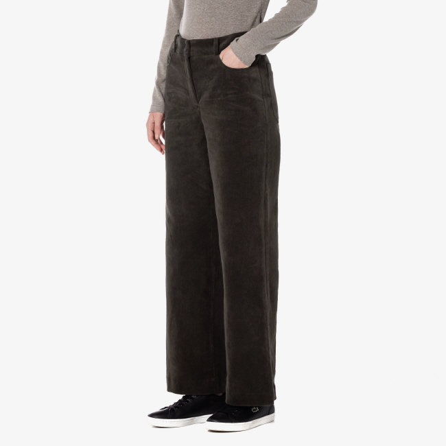 [여성] 라코스테 세미와이드 코듀로이 팬츠 HF525E-54N SHI