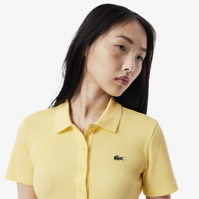 [여성] 라코스테 립조직 슬림핏 폴로 셔츠 DF5377-55G 107