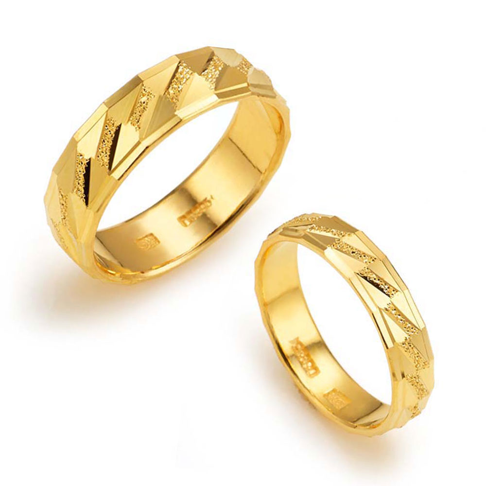 여자 남자 순금 반지 사선삼각 커플링 24K 11.25g