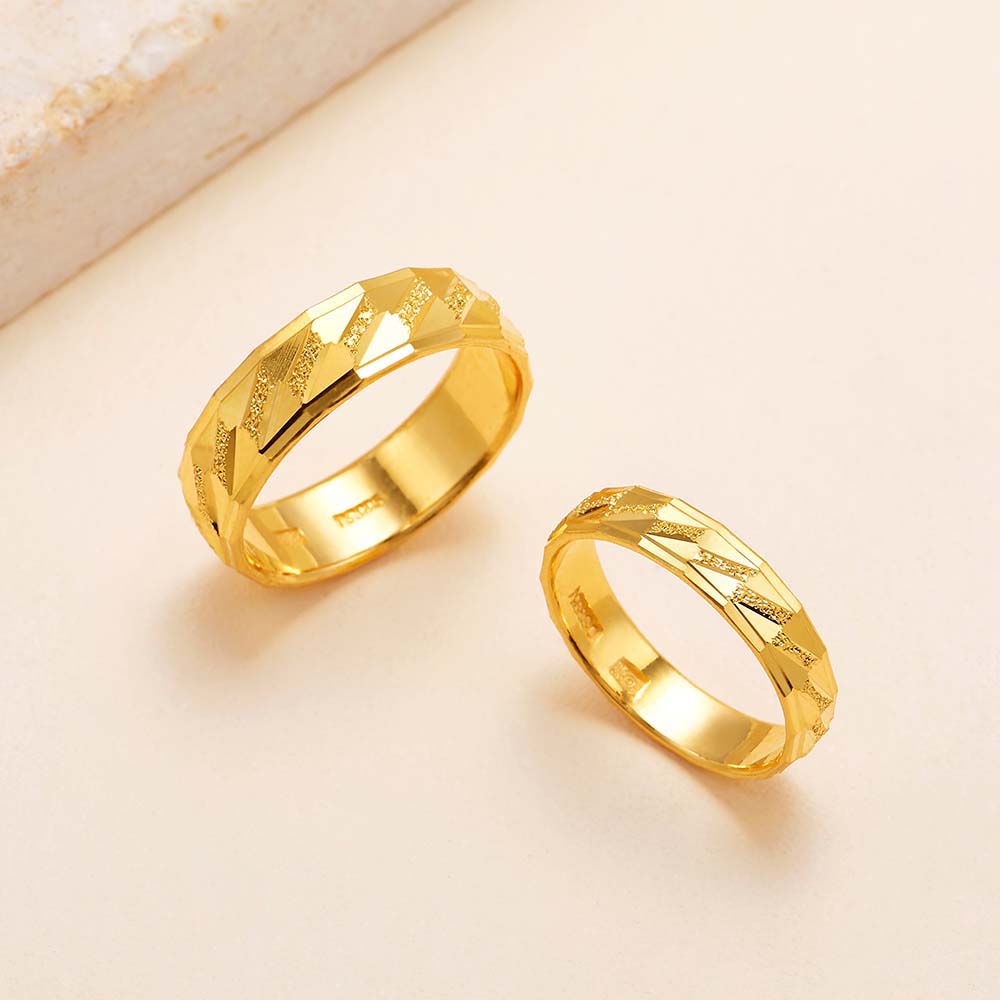 여자 남자 순금 반지 사선삼각 커플링 24K 11.25g