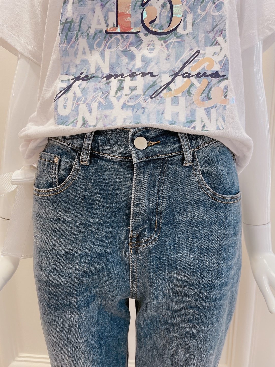 [21SS] 세미 배기 데님 팬츠 (GL4R0SL38)