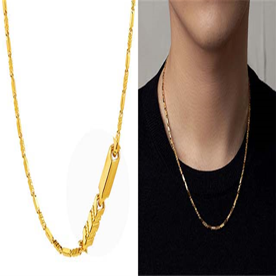 남자 순금 목걸이 각 대나무 체인 24K 18.75g 18K장식