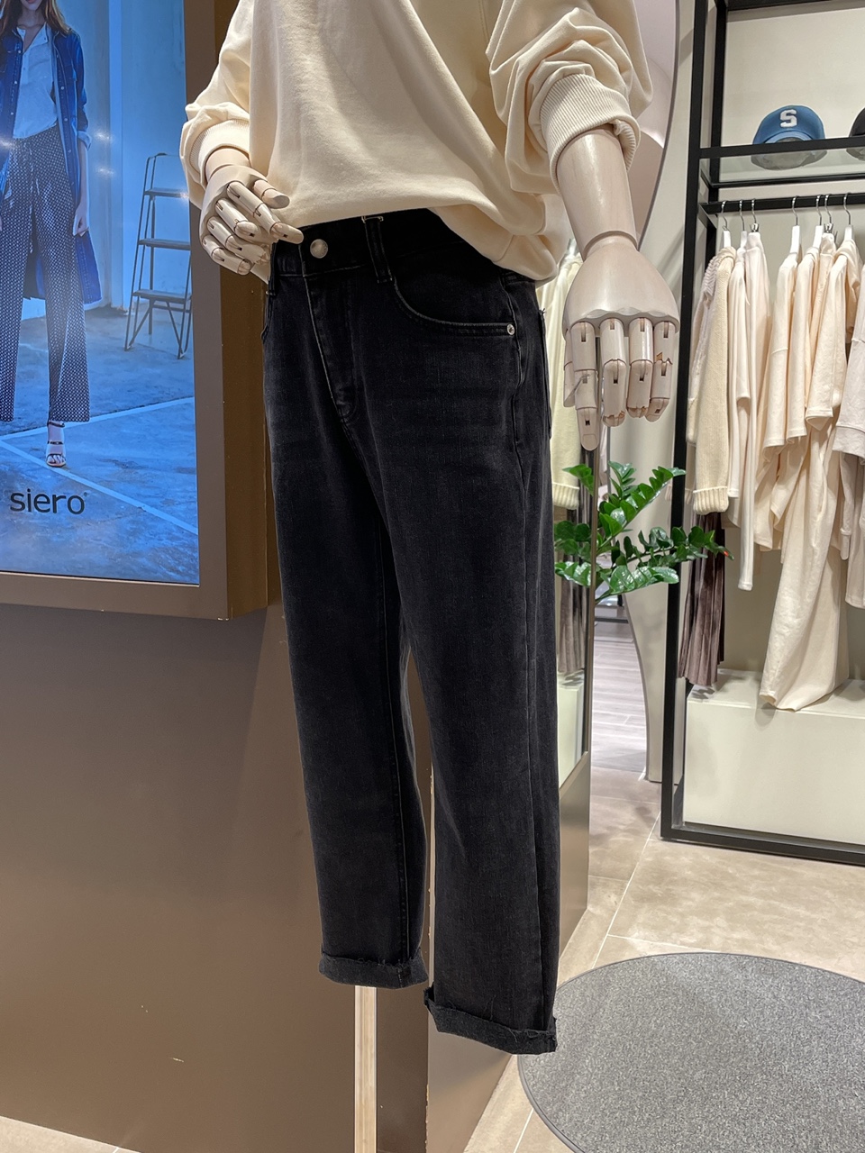 [21F/W]포켓 다트 세미 배기핏 기모데님(SH4DPF582)