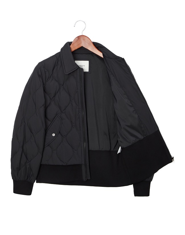 여성[24FW]블랙 퀼팅 구스다운점퍼 HWJU4D711BK