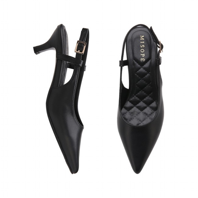 [미소페] 여성 베이직 슬링백힐 (5CM) 012412703 C-2B