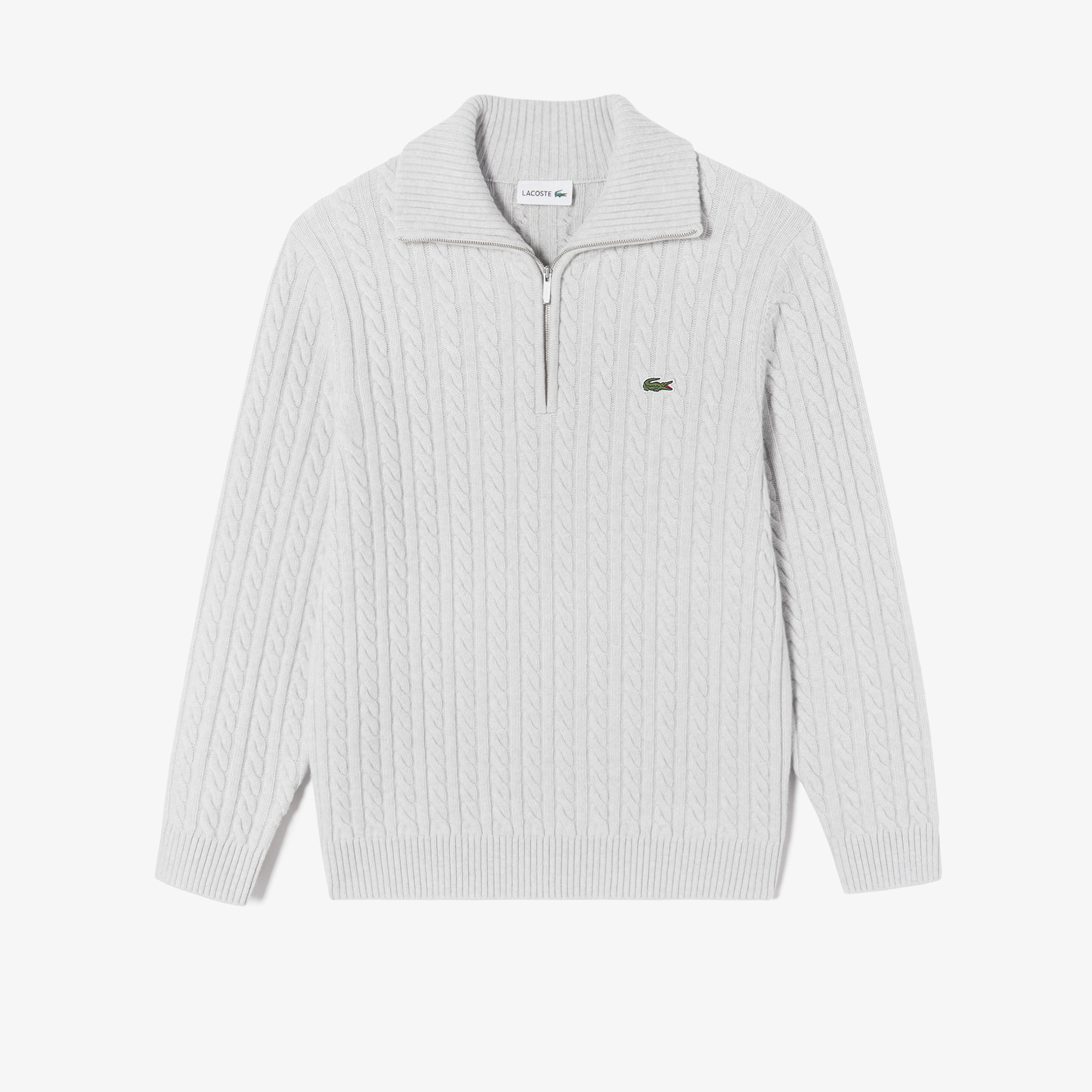 라코스테 남성 케이블 반집업 와이드 카라 풀오버 AH301E-54N BUQ