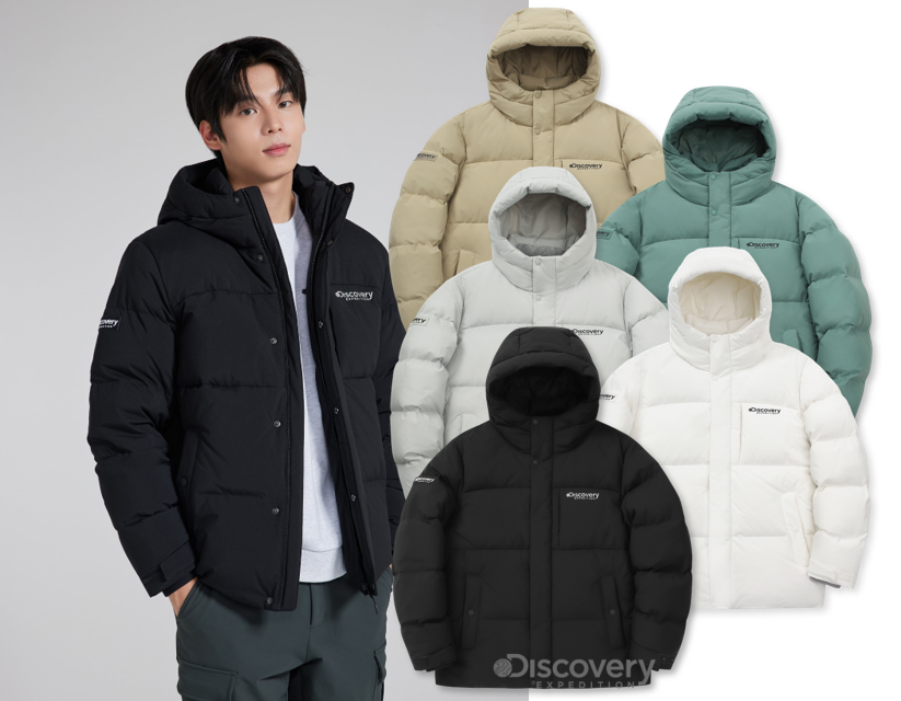 디스커버리 남성 레스터G RDS 구스다운 숏패딩 DMDJ61046