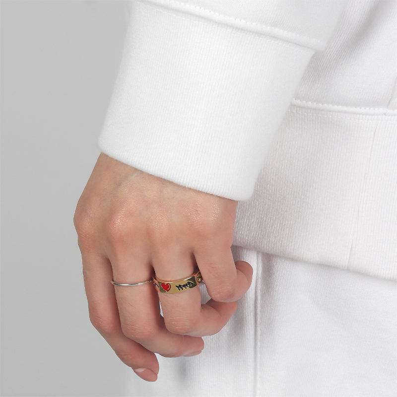 DOODLE RNG(6mm) SILVER925(18K GOLD PLATED)