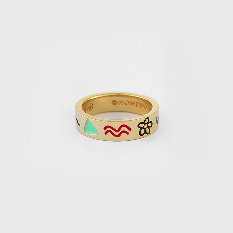 DOODLE RNG(6mm) SILVER925(18K GOLD PLATED)