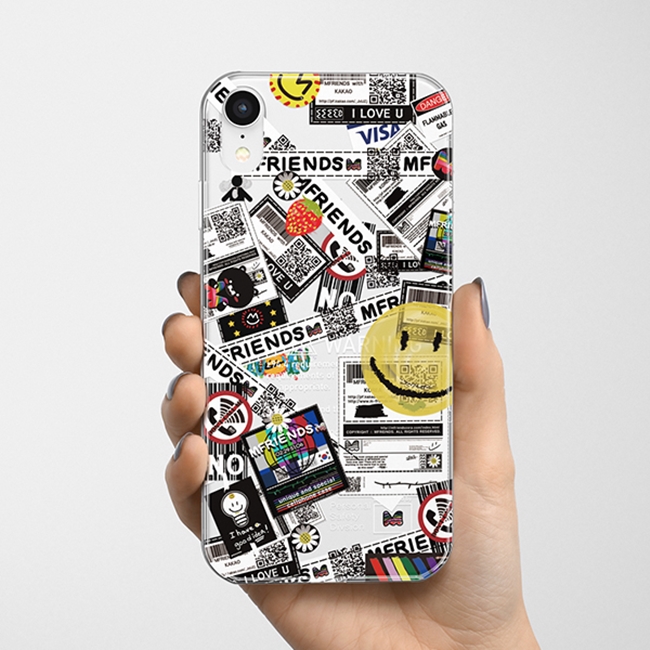 case_390_sticker pattern_Clear_iphone XR