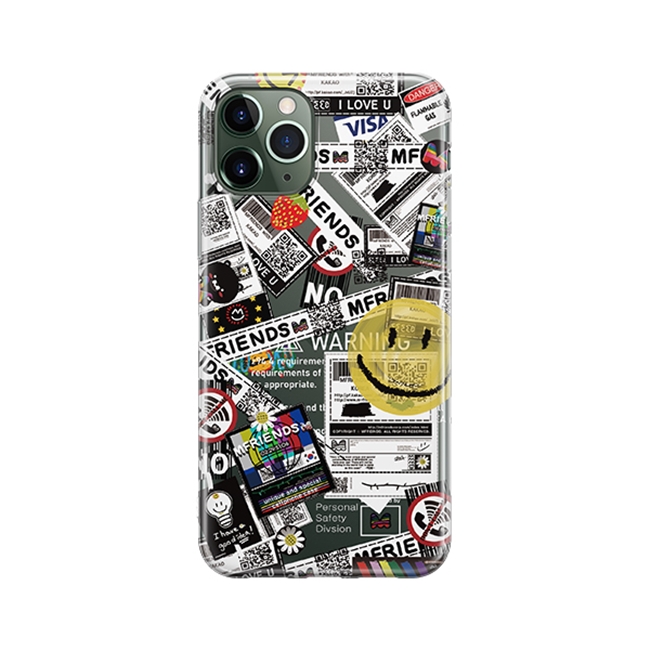 case_390_sticker pattern_Clear_iphone XR