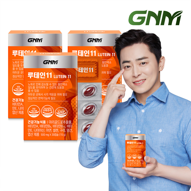 GNM 루테인11 3박스 / 비타민 6종 + 미네랄 4종 눈건강 비타민B 아연 엽산