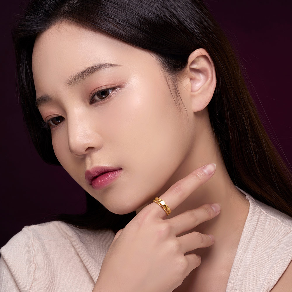 여자 순금 반지 물고기 라인 24K 3.75g 애끼 검지