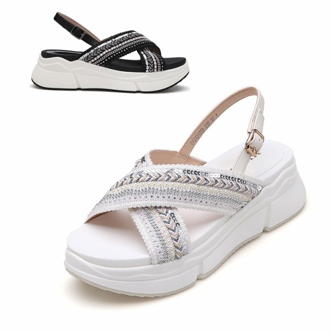 [미소페] 여성 발등장식 샌들 (5CM) 012424709 C-2B