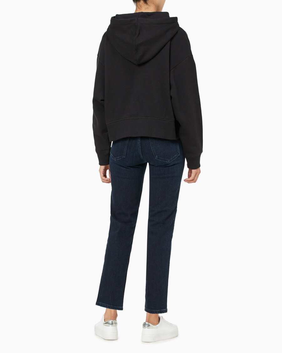 [캘빈클라인진] 여성 아카이브 릴렉스핏 CK 크롭 기모 후드집업 (40WH104-P4P)