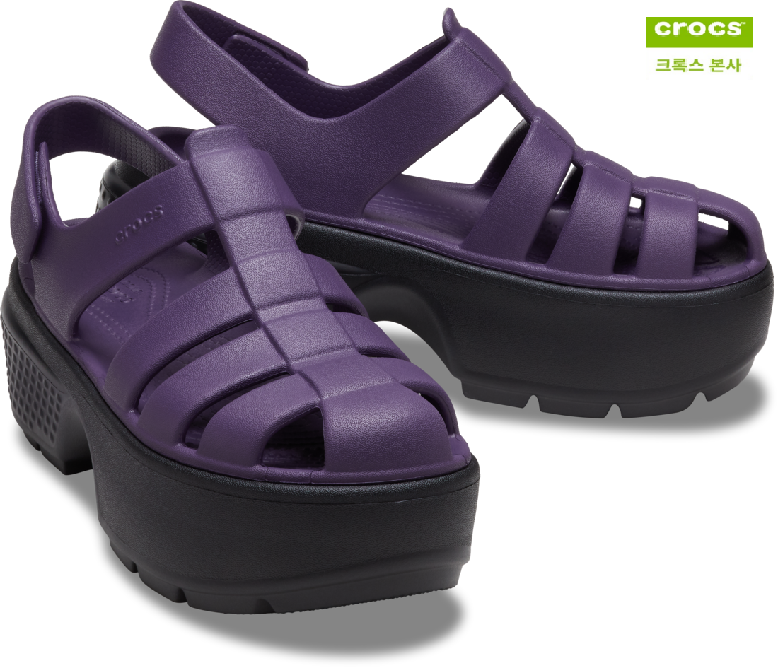 [크록스 본사] 스톰프 피셔맨 샌들 다크아이리스 209938-5AS