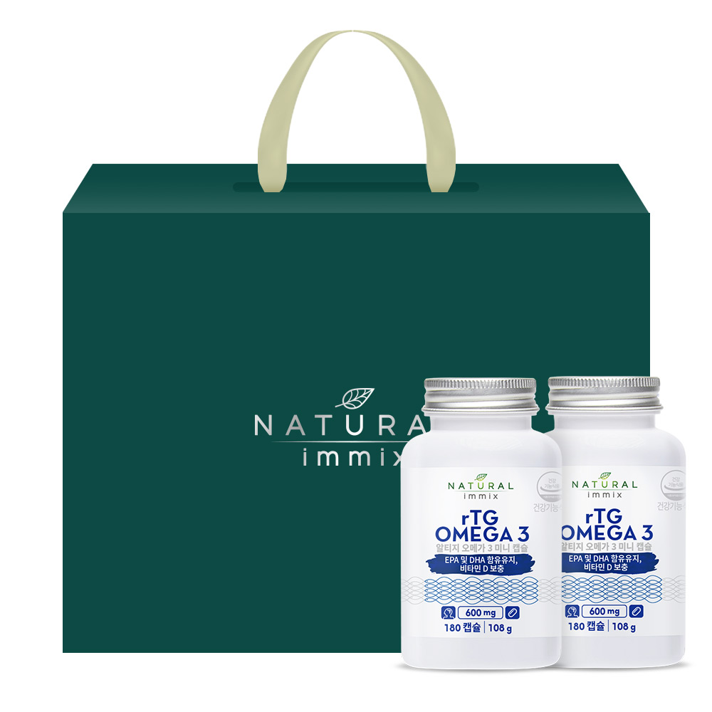 [선물세트] rTG오메가3 미니캡슐 600mg (6개월분)