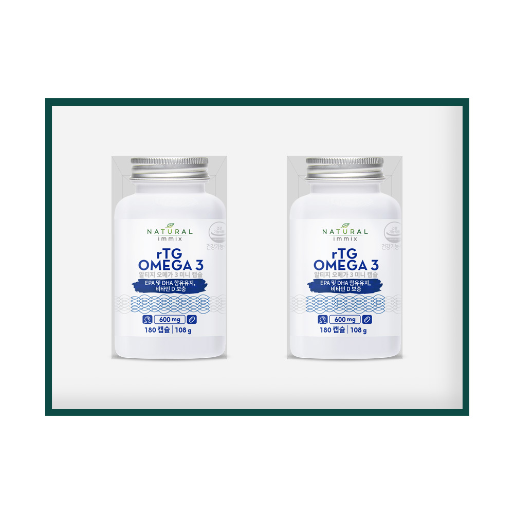 [선물세트] rTG오메가3 미니캡슐 600mg (6개월분)