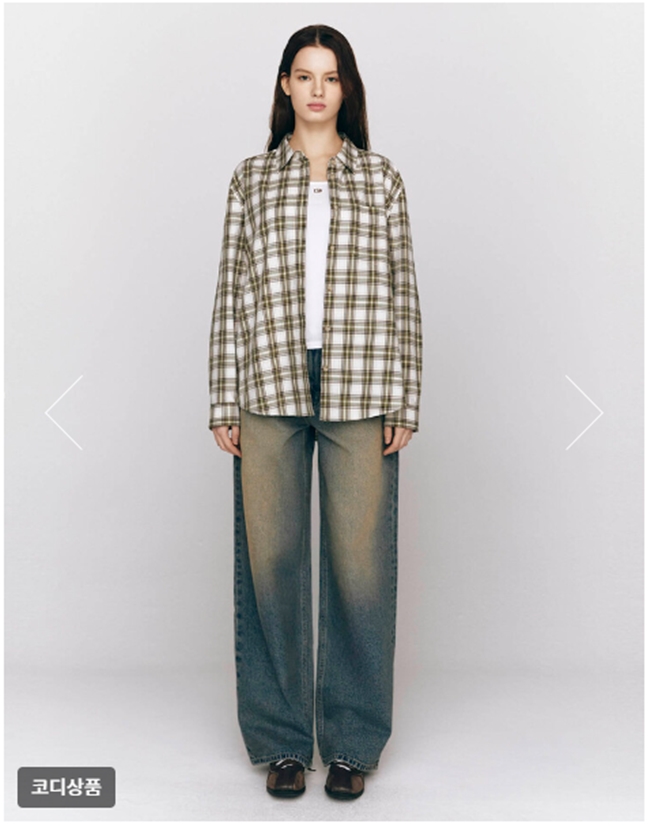 [25SS]NEW 여자 3컬러 루즈핏 체크 셔츠(05345513)