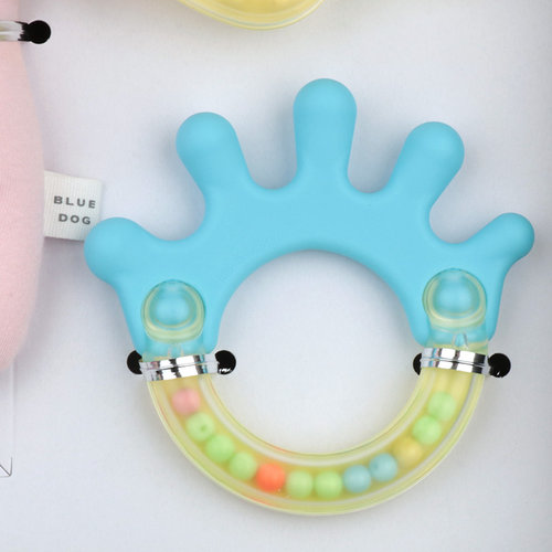 *(출산,백일선물)PK)딸랑이SET+블루독여아손수건10장SET(40W70-BHD-05)